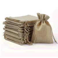 China Custom Burlap Drawstring Bags 4x6 with Cotton Lining for Cosmetic Jewelry Storage for sale