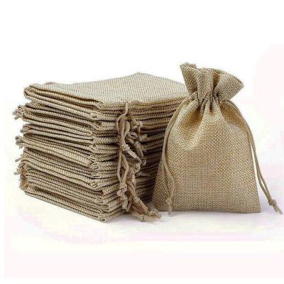 China Custom Burlap Drawstring Bags 4x6 with Cotton Lining for Cosmetic Jewelry Storage for sale