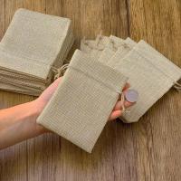 China Custom Burlap Drawstring Bags 4x6 with Cotton Lining for Cosmetic Jewelry Storage for sale