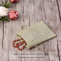 China Custom Burlap Drawstring Bags 4x6 with Cotton Lining for Cosmetic Jewelry Storage for sale