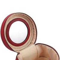 China OEM PU Leather Cosmetic Makeup Bag with Mirror Travel Organizer Bucket Bag 500pcs MOQ for sale