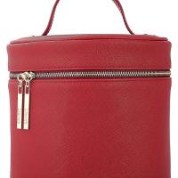 China OEM PU Leather Cosmetic Makeup Bag with Mirror Travel Organizer Bucket Bag 500pcs MOQ for sale