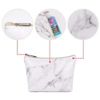 China Custom PU Leather Travel Makeup Bag Organizer Water Resistant Toiletry Bag 500 MOQ for sale