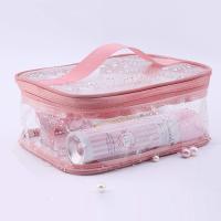 China Custom Transparent PVC Makeup Bag Waterproof Travel Storage Pouch 21x15x9cm for sale