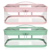 China Custom Transparent PVC Makeup Bag Waterproof Travel Storage Pouch 21x15x9cm for sale