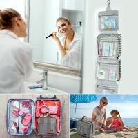 China Waterproof PVC Travel Hanging Toiletry Bag with 6 Compartments 11.4x4.3x10in for sale