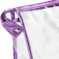 China Custom Transparent PVC Waterproof Cosmetic Bag with Zipper for Travel Bathroom Organizer 500pcs MOQ for sale
