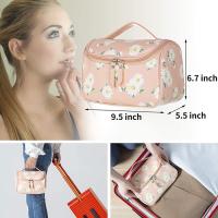 China PU Large Makeup Bag Organizer Zipper Pouch 500 Piece MOQ Waterproof Travel Toiletry Case for sale