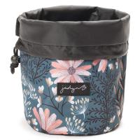 China Customizable Travel Makeup Bag Cosmetic Organizer 6L Polyester Navy Floral for sale