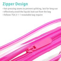 China TSA Approved Clear Toiletry Bag 5 Pack Quart Size PVC Travel Makeup Case for Women Men for sale