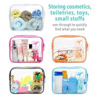 China TSA Approved Clear Toiletry Bag 5 Pack Quart Size PVC Travel Makeup Case for Women Men for sale