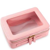 China OEM Clear Zipper Makeup Bag Travel Toiletry Cosmetic Case 8x5.9x2.5 Inch TSA Approved for sale