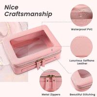 China OEM Clear Zipper Makeup Bag Travel Toiletry Cosmetic Case 8x5.9x2.5 Inch TSA Approved for sale