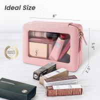 China OEM Clear Zipper Makeup Bag Travel Toiletry Cosmetic Case 8x5.9x2.5 Inch TSA Approved for sale