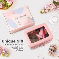 China OEM Clear Zipper Makeup Bag Travel Toiletry Cosmetic Case 8x5.9x2.5 Inch TSA Approved for sale
