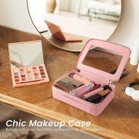 China OEM Clear Zipper Makeup Bag Travel Toiletry Cosmetic Case 8x5.9x2.5 Inch TSA Approved for sale