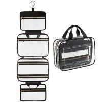 China Customizable Water-Resistant Travel Toiletry Bag with Hanging Hook 500pcs MOQ for sale