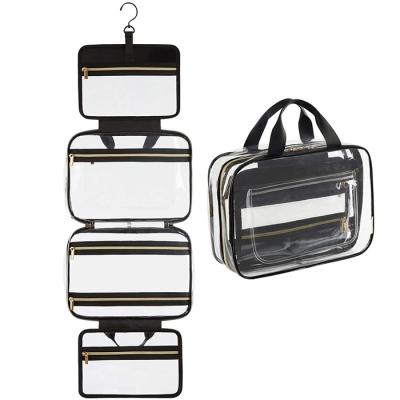 China Customizable Water-Resistant Travel Toiletry Bag with Hanging Hook 500pcs MOQ for sale