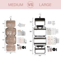 China Customizable Water-Resistant Travel Toiletry Bag with Hanging Hook 500pcs MOQ for sale
