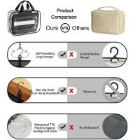 China Customizable Water-Resistant Travel Toiletry Bag with Hanging Hook 500pcs MOQ for sale
