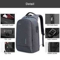 China 13.3 Inch Laptop Backpack Anti Theft TSA Lock USB Charging Lightweight Travel Bag Oxford for sale