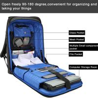 China 13.3 Inch Laptop Backpack Anti Theft TSA Lock USB Charging Lightweight Travel Bag Oxford for sale