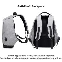 China Oxford Anti Theft Business Backpack with USB Charging Port Lightweight Laptop Backpack 18x12.2x5 inch for sale