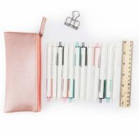 China Custom PU Leather Pencil Case Pouch with Zipper 500pcs MOQ ODM for sale