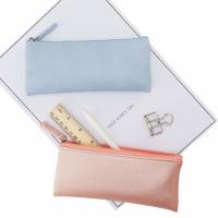 China Custom PU Leather Pencil Case Pouch with Zipper 500pcs MOQ ODM for sale