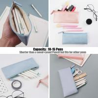 China Custom PU Leather Pencil Case Pouch with Zipper 500pcs MOQ ODM for sale