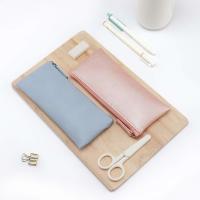 China Custom PU Leather Pencil Case Pouch with Zipper 500pcs MOQ ODM for sale