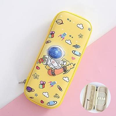 China Custom EVA 3D Cartoon Pencil Case Large Capacity Pen Organizer Pouch for Kids 500pcs MOQ for sale