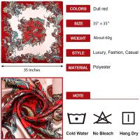 China 35 Inch Square Satin Silk Scarf Headband Boho Hair Bandana for Women Custom Size OEM for sale