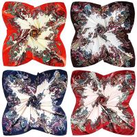 China 35 Inch Square Satin Silk Scarf Headband Boho Hair Bandana for Women Custom Size OEM for sale
