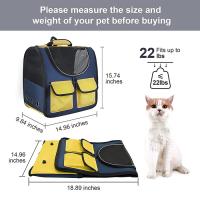 China Oxford Fabric Pet Carrier Backpack for Cats and Small Dogs Up to 22 Lbs Customizable for sale