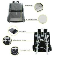 China Small Pet Carrier Backpack for Cats Dogs Oxford Fabric Ventilated Safety Straps Collapsible 13x11x17 for sale