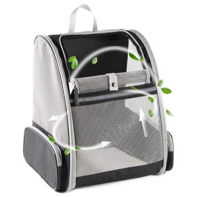 China Small Pet Carrier Backpack for Cats Dogs Oxford Fabric Ventilated Safety Straps Collapsible 13x11x17 for sale