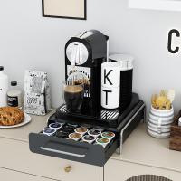 China Stackable Retail Coffee Bean Pods Mug Syrup Capsule Holder Display Storage Rack Tray Acrylic With Drawer Sugar Box Combination for sale