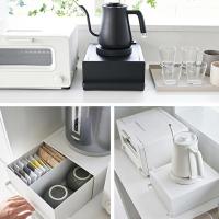 China Japanese Desktop Storage Box Pull-out Coffee Machine Base Kettle Kitchen Cup Storage bar Tea Bag Rack for sale