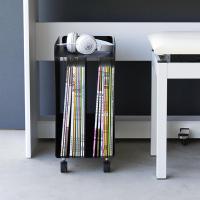 China Modern Metal Double Tier Mobile Book Storage Cart with Wheels for Bedroom and Living Room-Multifunction Divided Storage for sale