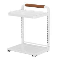 China NEW Adjustable with Wheels Multifunctional Wire Mesh Shelf Expandable Microwave Oven Stand Expandable Storage Rack for Kitchen for sale