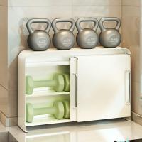 China Kitchen Metal Double-layer Tableware Spices Rack Organizer Shelves Box Cabinet Countertop Cup Holder with Side Pull Door Storage for sale