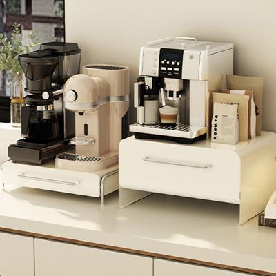 China Metal Cup Holder Coffee Machine Stand Counter Top Mug Case Sugar Box Rack for Living Room Furniture Storage Cabinet Desktop for sale
