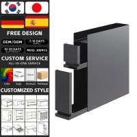 China New 3 Tier Steel Hidden Spices Kitchen Cabinets Rack Modern Eco-Friendly Living Room Vertical Black Drawer Storage Holder for sale