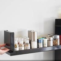 China New 3 Tier Steel Hidden Spices Kitchen Cabinets Rack Modern Eco-Friendly Living Room Vertical Black Drawer Storage Holder for sale