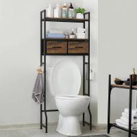 China Customized Wholesale ver-the Toilet Storage Holder Iron Living Room Organize Shelf Washing Machine Rack Floor OWood with Drawer for sale