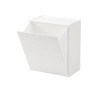 China Toilet Side No Punching Hanging Garbage Storage Bathroom Wall Mounted Paper Boxs Stackable Clamshell Tissue Organizer Soap Bin for sale