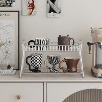 China Multifunctional Countertop Stand Stainless Steel Home Storage Rack Mug Cosmetic Spice Organizer for Bathroom Kitchen Livingroom for sale