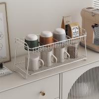 China Multifunctional Countertop Stand Stainless Steel Home Storage Rack Mug Cosmetic Spice Organizer for Bathroom Kitchen Livingroom for sale