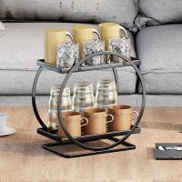 China 2-Tier Metal Bathroom Countertop Organizer Rack Double Vanity Makeup Shelf for Perfume Dessert Display Bedroom Livingroom for sale
